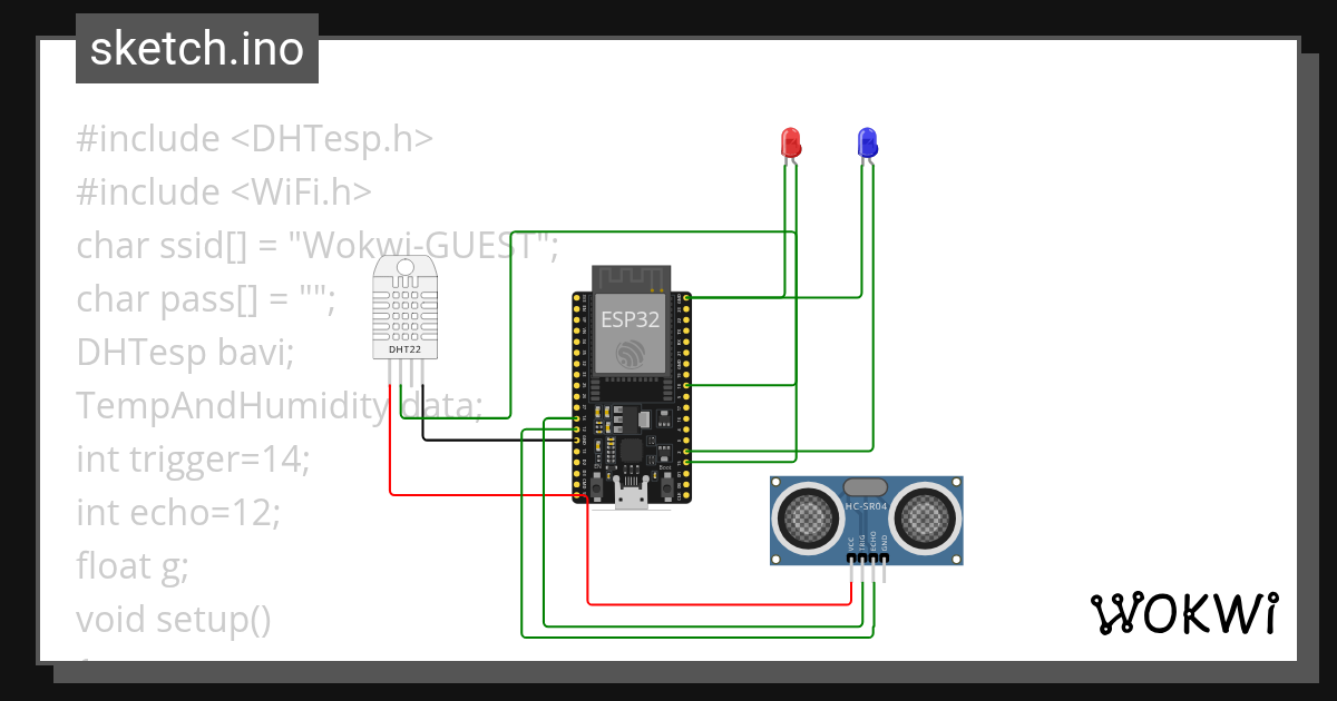 wifi ,dhtt&ultra - Wokwi ESP32, STM32, Arduino Simulator