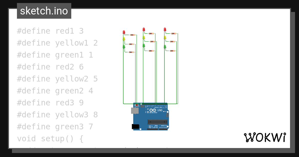 Lampu Merah Noel Wokwi Esp32 Stm32 Arduino Simulator 8319
