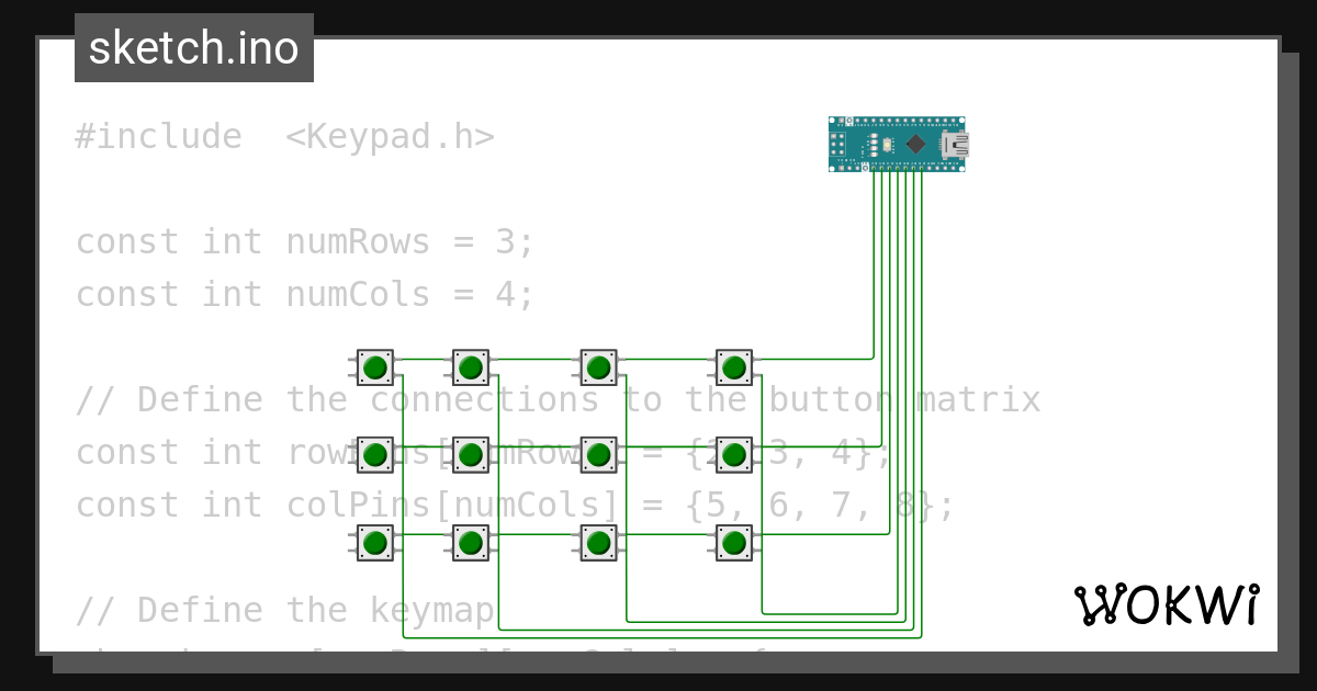 Workingarduino Button Matrix Wokwi Esp32 Stm32 Arduino Simulator 7704