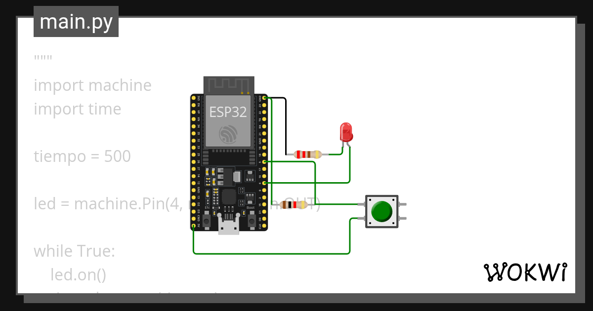 Led Intermitente Wokwi Esp32 Stm32 Arduino Simulator 5541