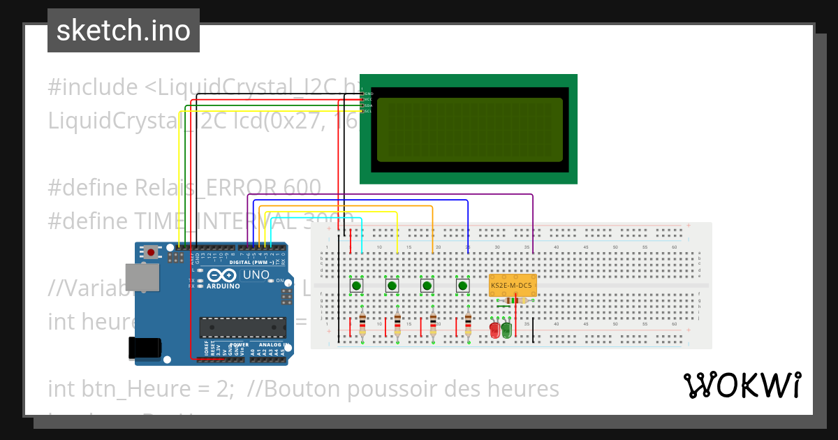 LCD I2C 20x4 - Wokwi ESP32, STM32, Arduino Simulator