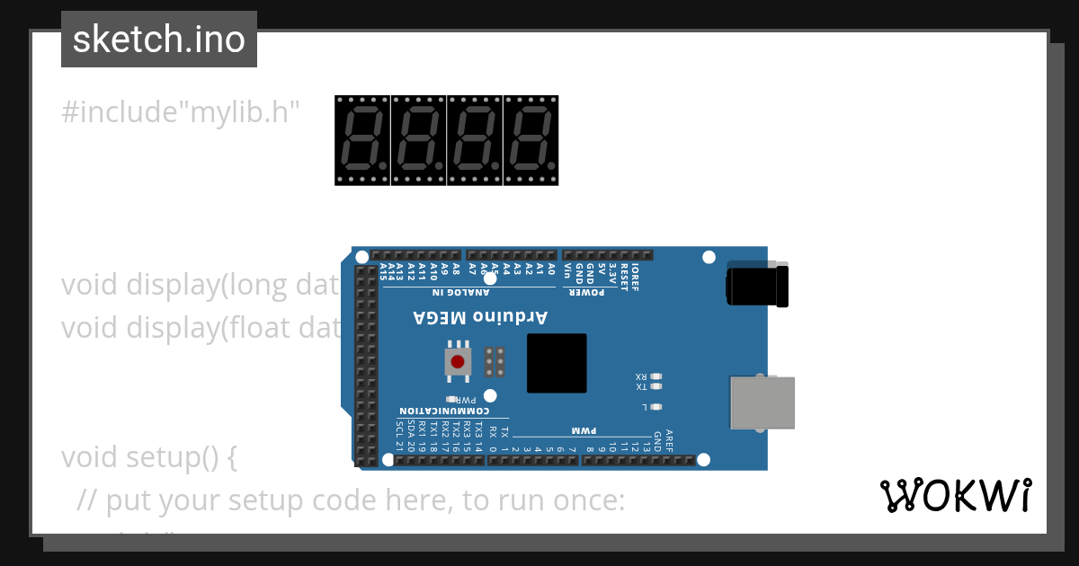 Four7Seg_Displays - Wokwi ESP32, STM32, Arduino Simulator