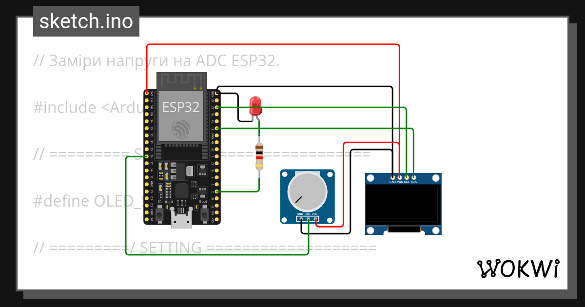 ADC_ESP32 - Wokwi ESP32, STM32, Arduino Simulator
