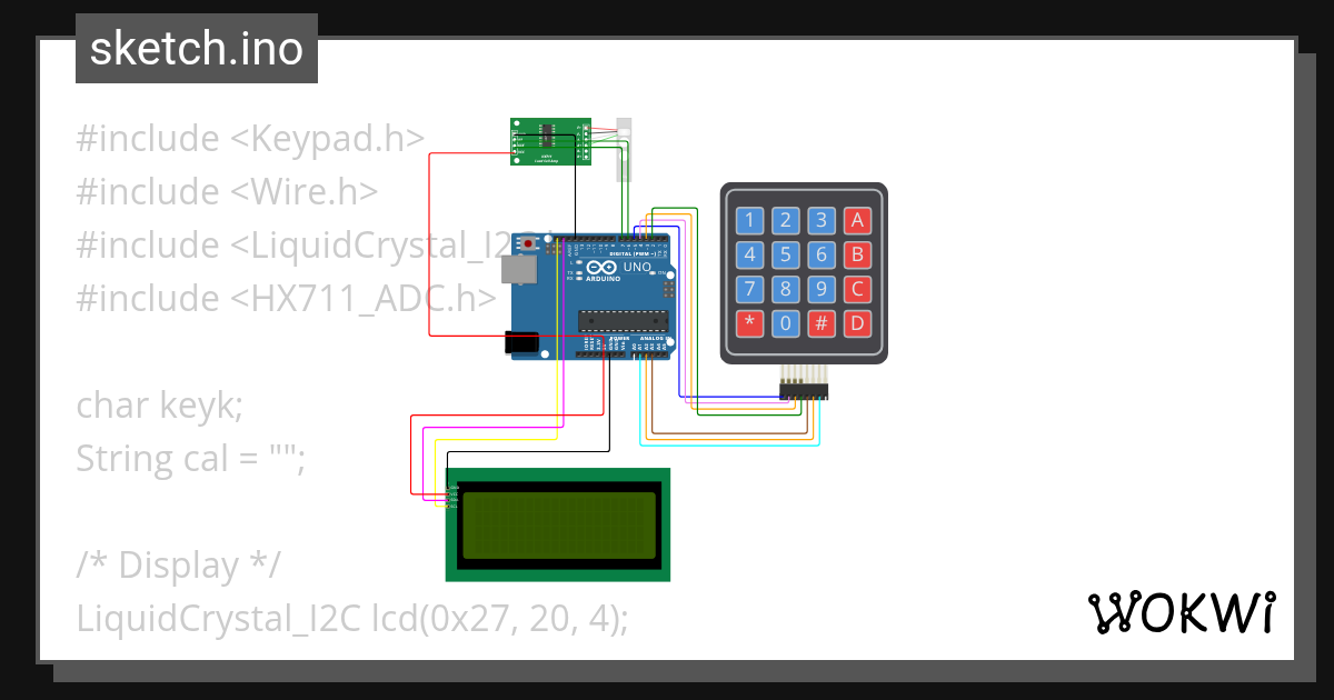 FIx lcd - Wokwi ESP32, STM32, Arduino Simulator