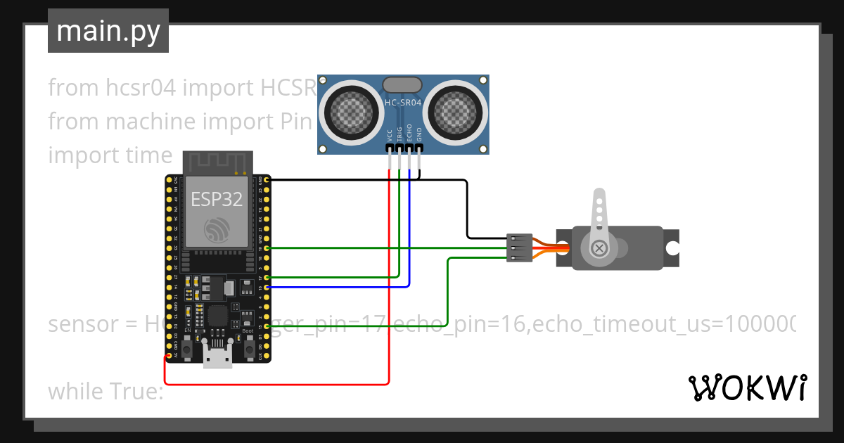 Cancela de Mercado - Wokwi ESP32, STM32, Arduino Simulator