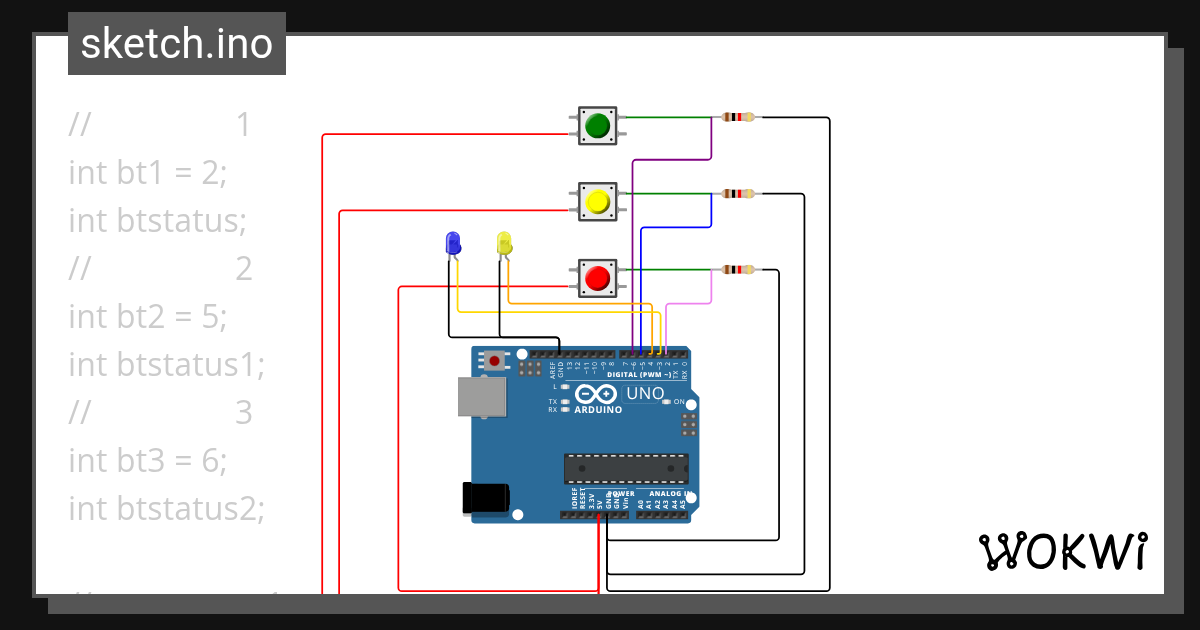 ปุ้มและหลอดไฟ Wokwi Esp32 Stm32 Arduino Simulator 5451