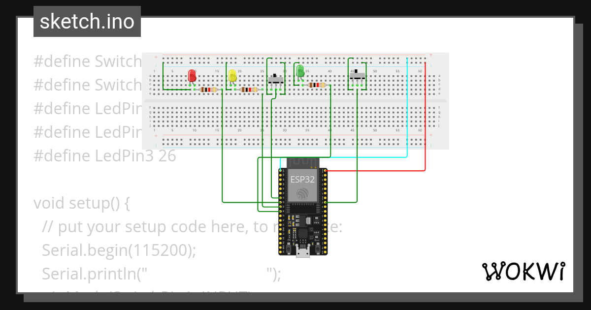 LAB 2 - Wokwi ESP32, STM32, Arduino Simulator