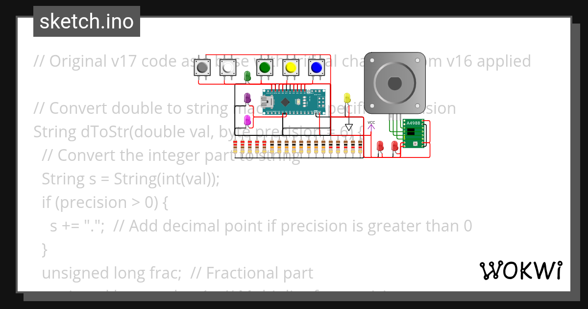Stepper Complete Basic Functions (new array) v18 DEBUGGING - Wokwi ESP32, STM32, Arduino Simulator