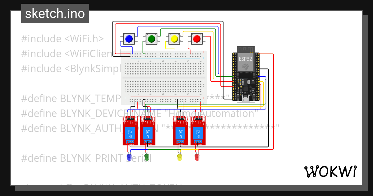 Home technology project - Wokwi ESP32, STM32, Arduino Simulator