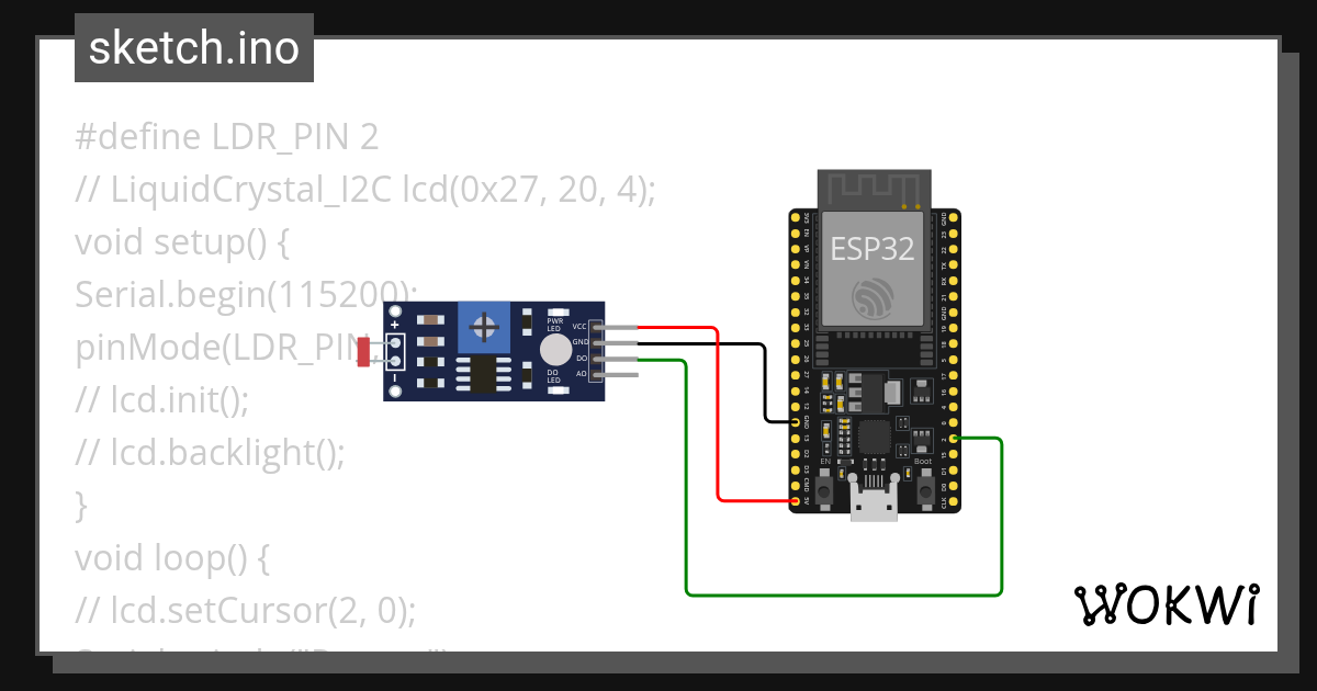 LDR - Wokwi ESP32, STM32, Arduino Simulator LDR - Wokwi ESP32, STM32, Arduino Simulator