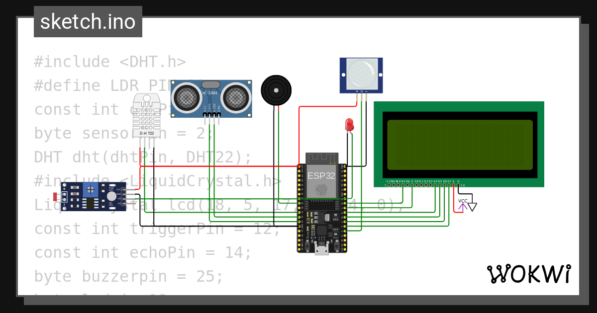 Multiple Sensors With Lcd Wokwi Esp32 Stm32 Arduino Simulator 9316