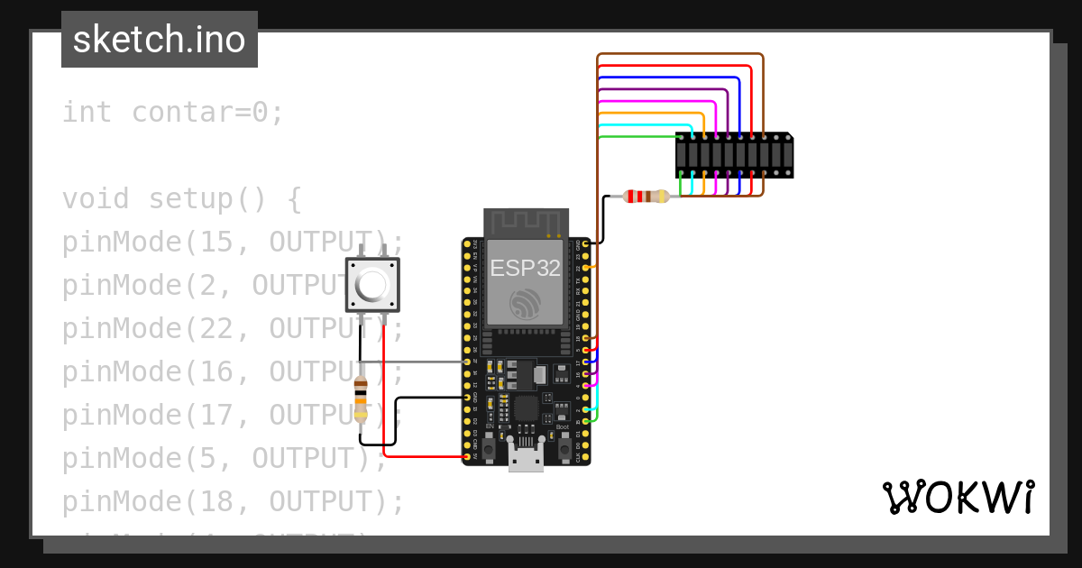 Ejercicio Boton Wokwi Esp32 Stm32 Arduino Simulator 5914