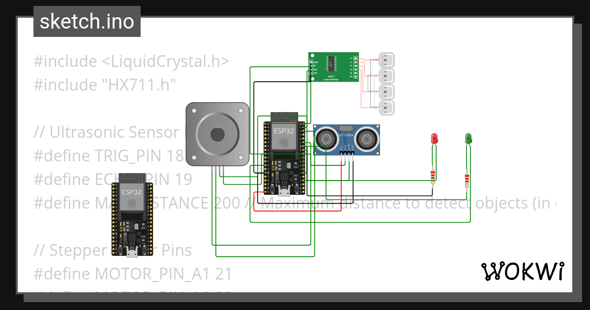ESP32 CONVEYER BELT Copy - Wokwi ESP32, STM32, Arduino Simulator