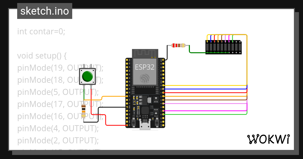 ejercicio 5 - Wokwi ESP32, STM32, Arduino Simulator