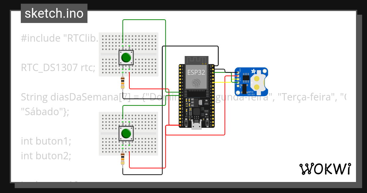 DS55.KS - RTC(intermediário) - Wokwi ESP32, STM32, Arduino Simulator