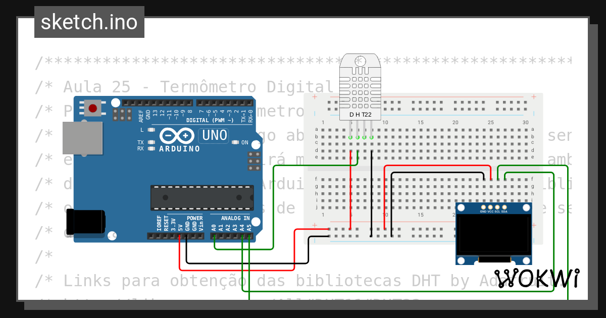 Temperaturaoled Wokwi Esp32 Stm32 Arduino Simulator