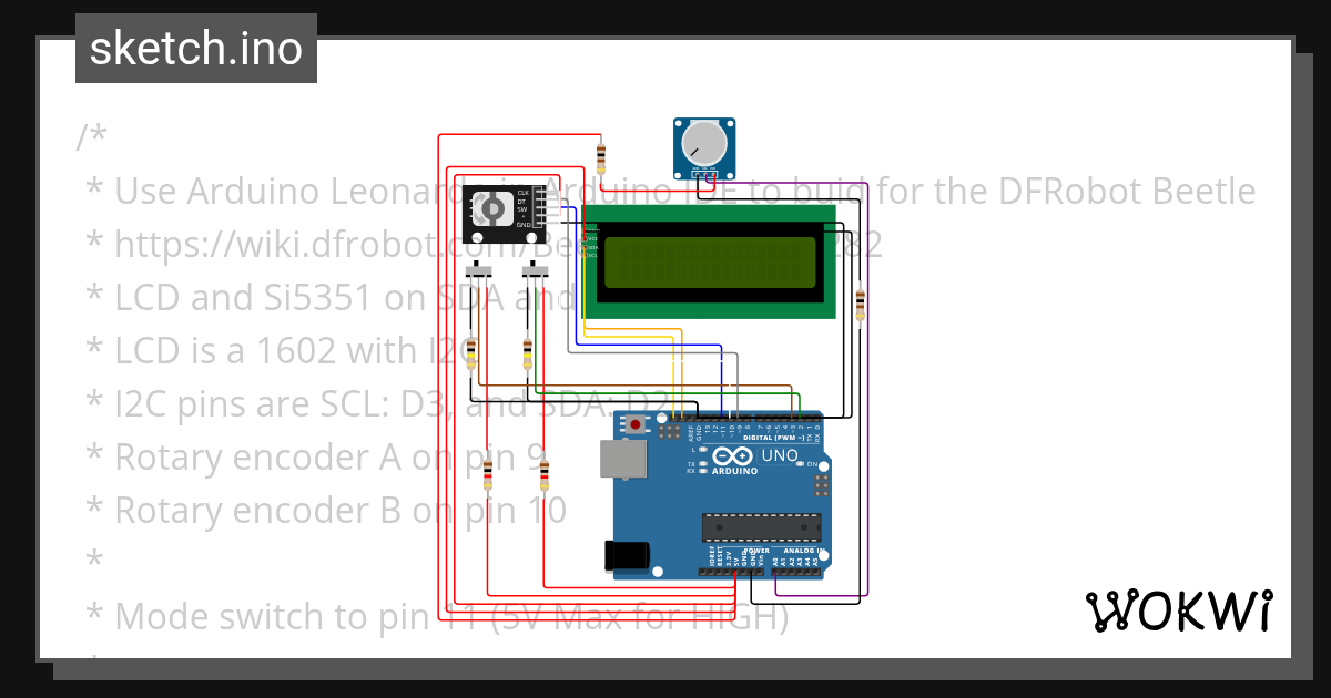 W7EL VFO - RIT - Wokwi ESP32, STM32, Arduino Simulator