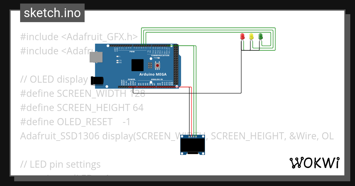 countdown lampu lalu lintas - Wokwi ESP32, STM32, Arduino Simulator