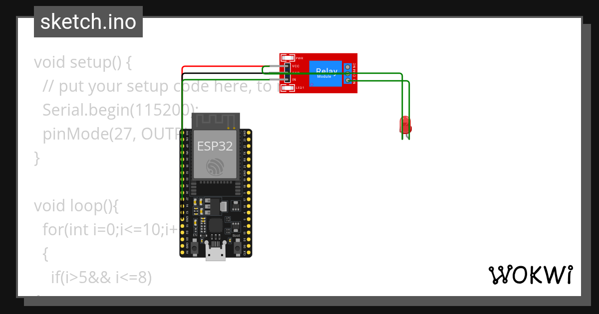 relay models - Wokwi ESP32, STM32, Arduino Simulator