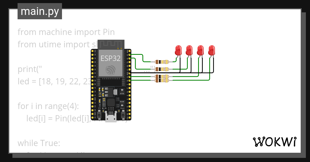 Ledblinkfor Wokwi Esp32 Stm32 Arduino Simulator