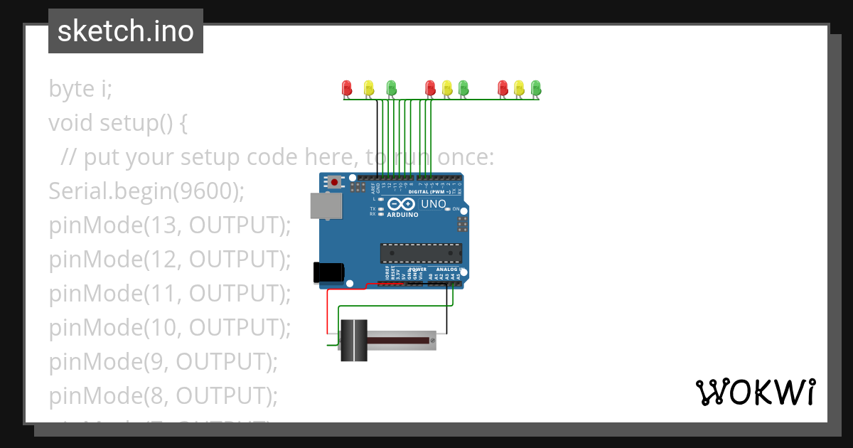 led ADC - Wokwi ESP32, STM32, Arduino Simulator