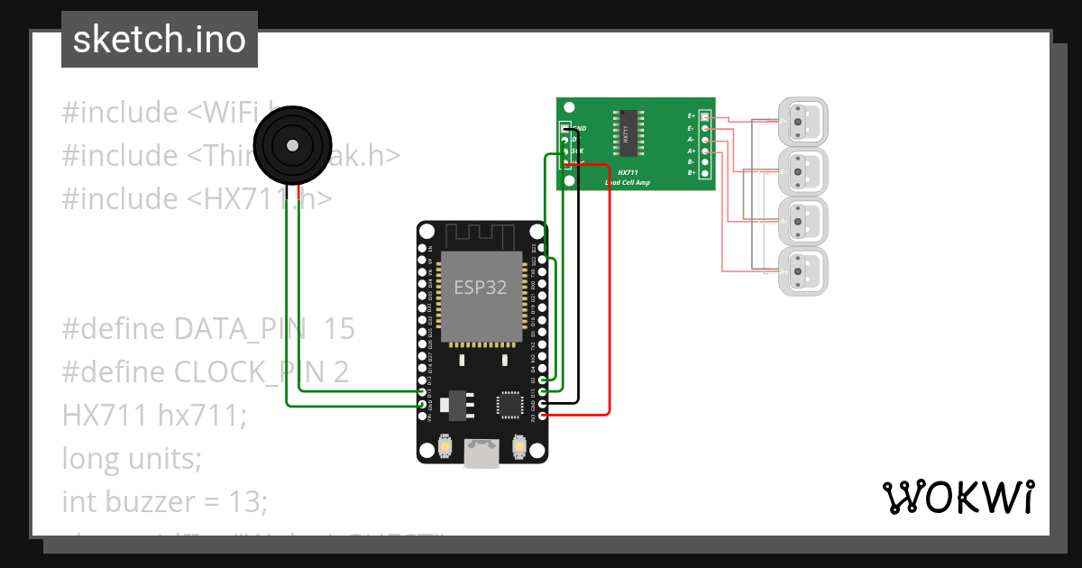 Practice Weight Monitoring System Wokwi Esp32 Stm32 Arduino Simulator