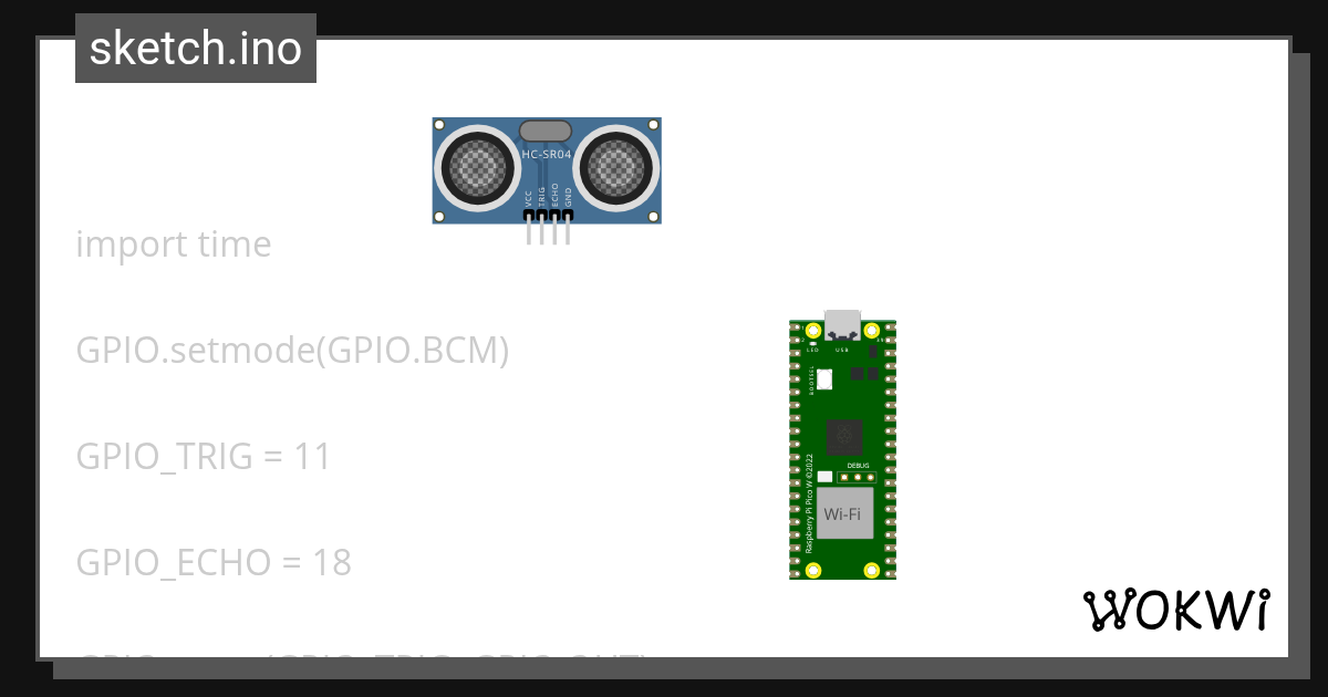 Ultrasonic Sensor Wokwi Esp32 Stm32 Arduino Simulator 