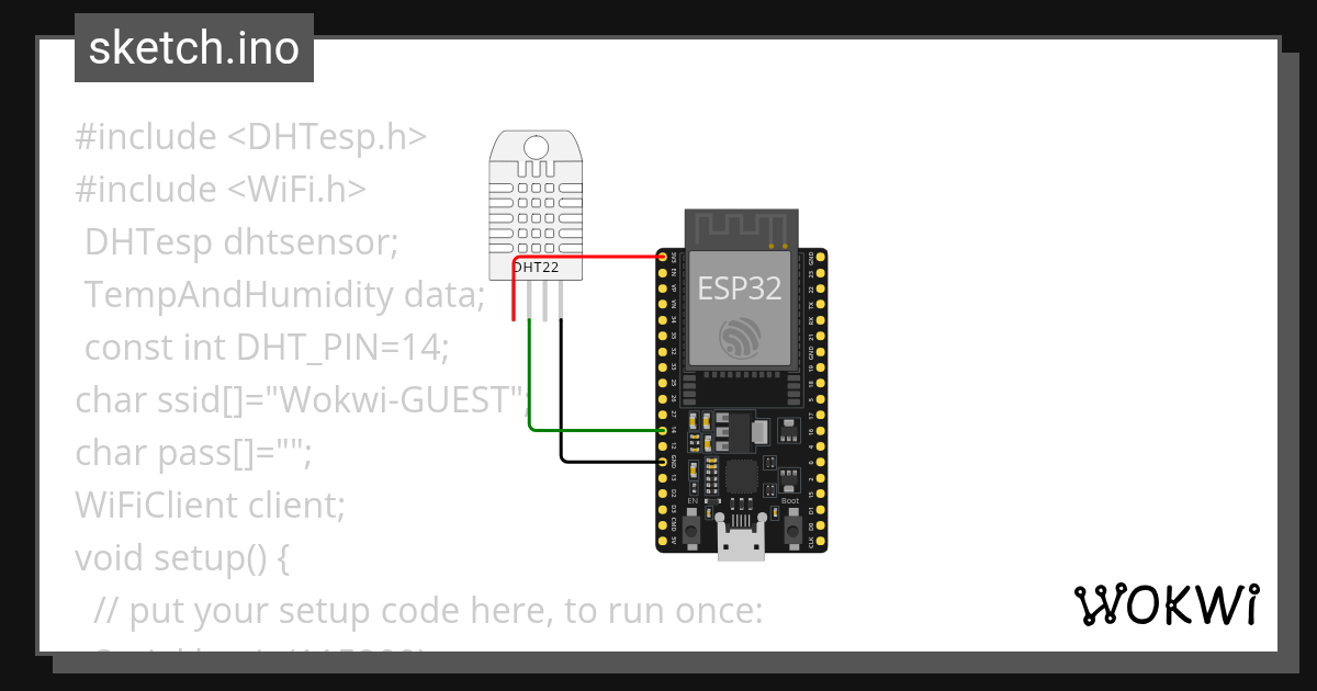 wifi with dht - Wokwi ESP32, STM32, Arduino Simulator