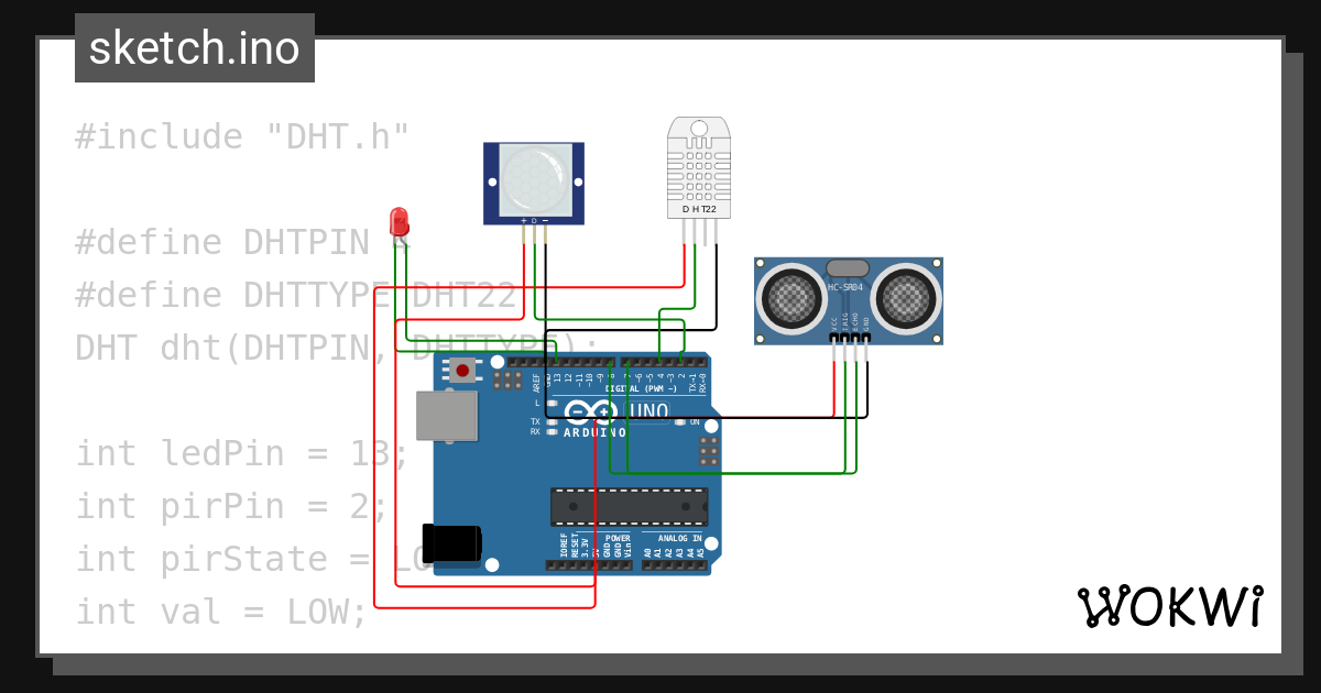 Multiple Sensors Wokwi Esp32 Stm32 Arduino Simulator 0475