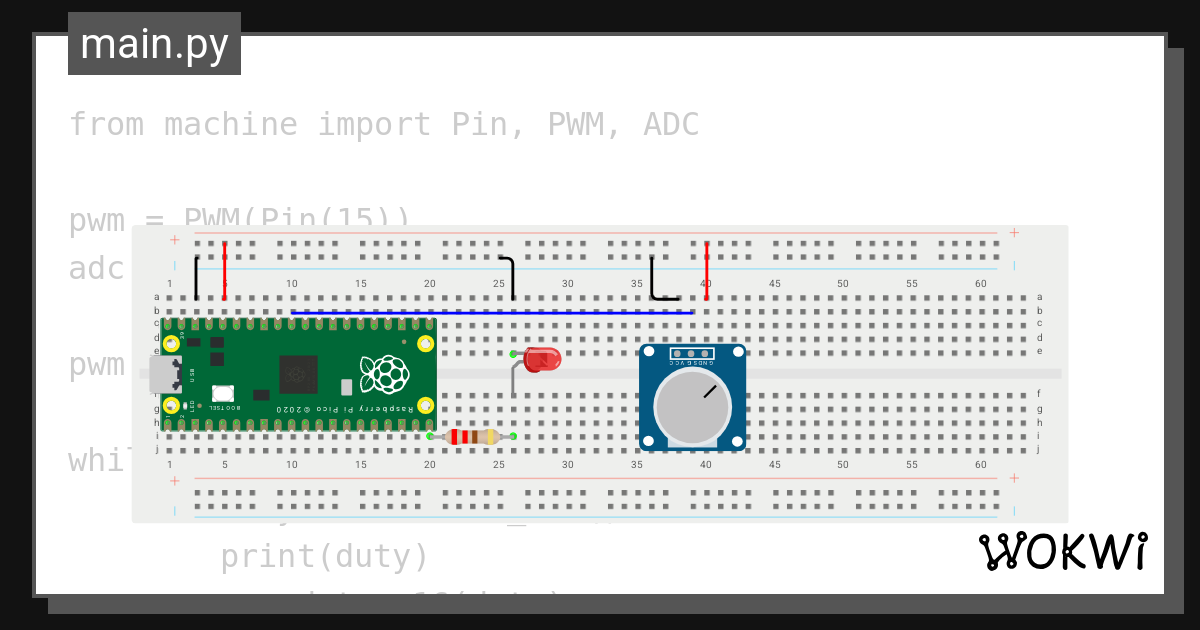 05 Led Analogue Input Wokwi Esp32 Stm32 Arduino Simulator