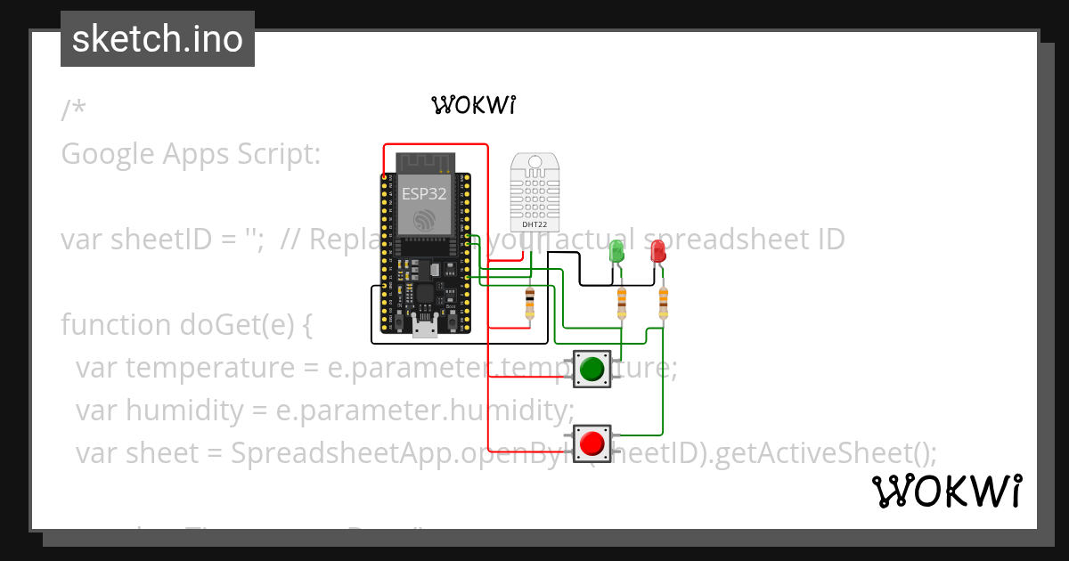 esp32-dht22-google-sheets - Wokwi ESP32, STM32, Arduino Simulator