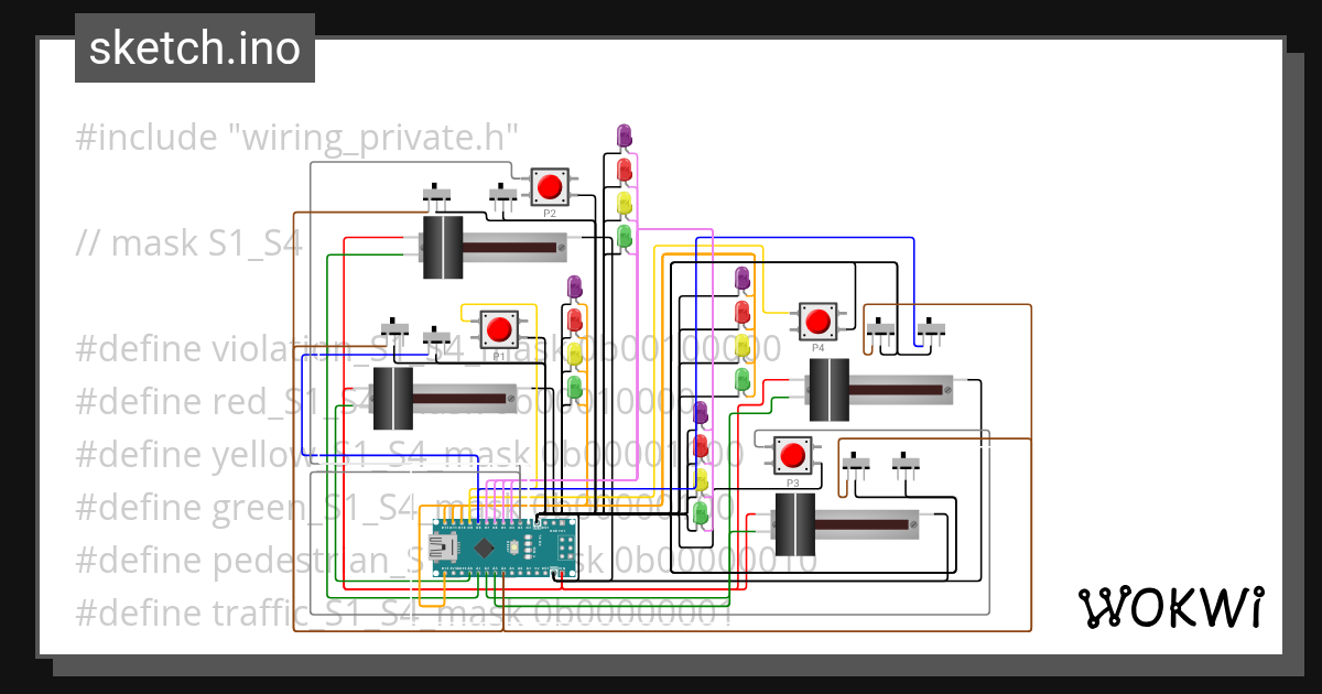 Progetto Architettura Degli Elaboratori Incrocio Semaforico 4 - Wokwi ESP32, STM32, Arduino ...