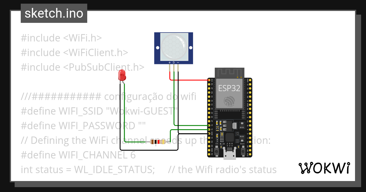 movimento - Wokwi ESP32, STM32, Arduino Simulator