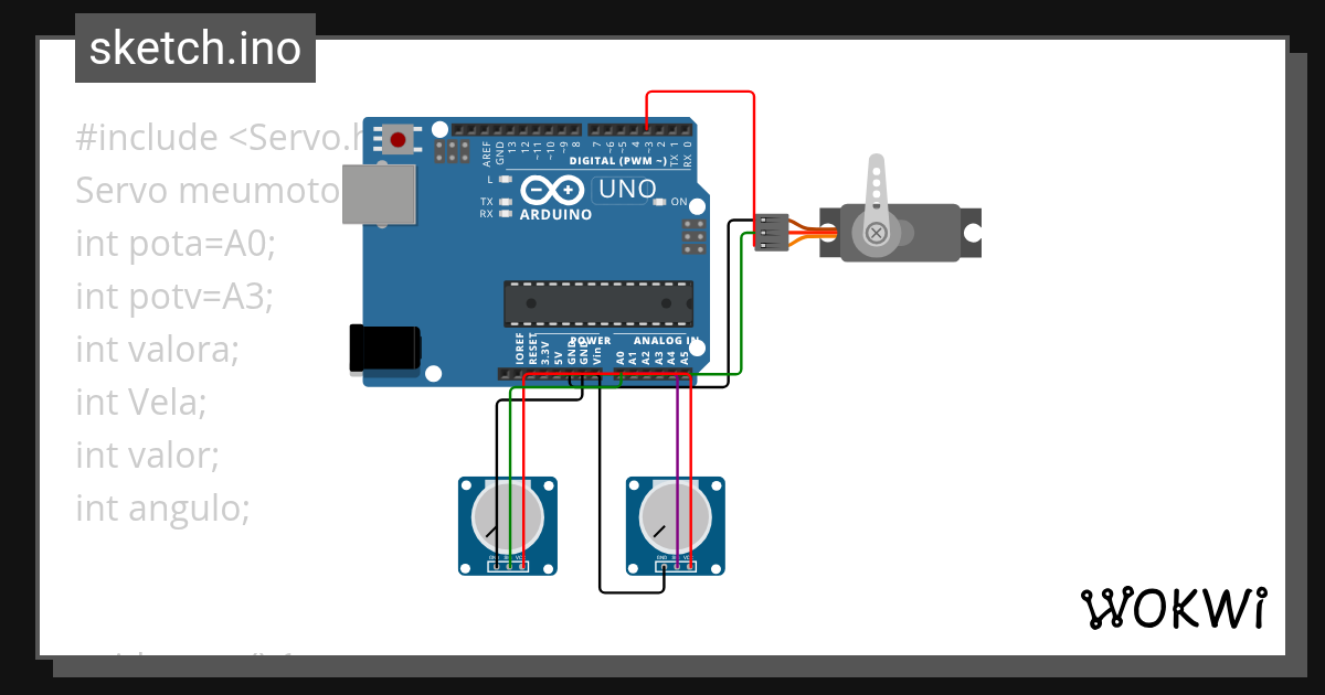 servo velocida e angulo - Wokwi ESP32, STM32, Arduino Simulator