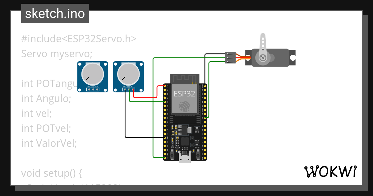 control servo com potenciometro - Wokwi ESP32, STM32, Arduino Simulator control servo com potenciometro - Wokwi ESP32, STM32, Arduino Simulator