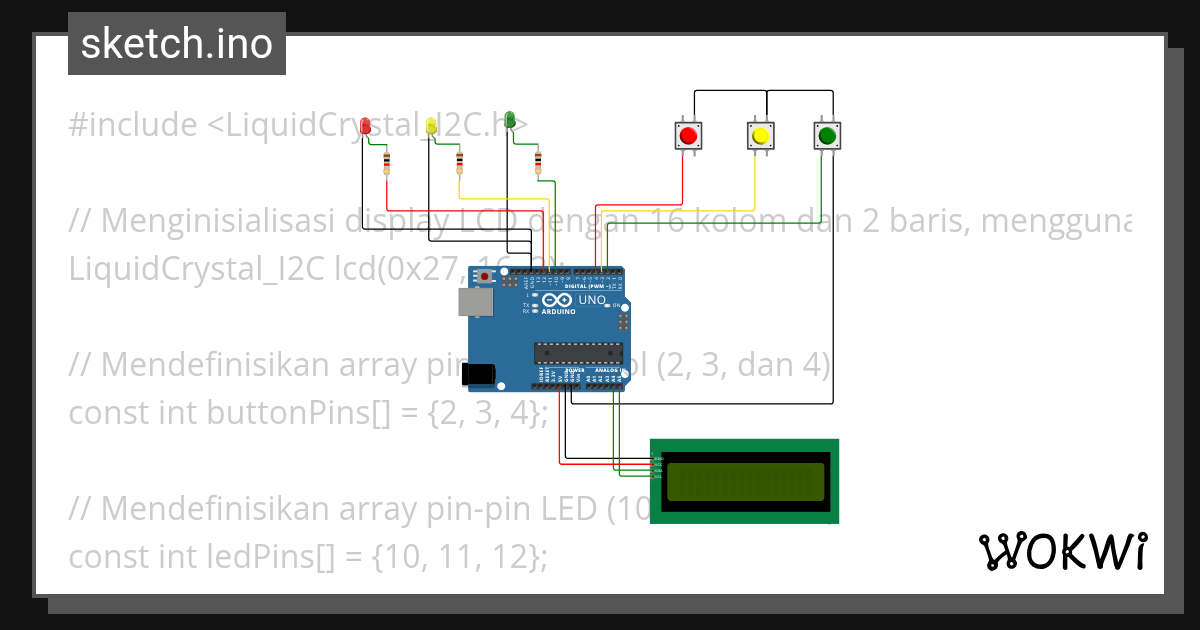 project led, tombol ,BARU - Wokwi ESP32, STM32, Arduino Simulator