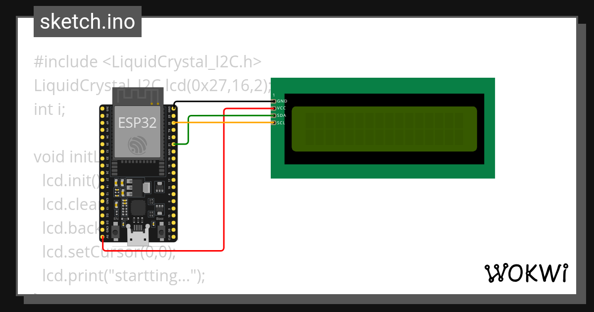 LCD - Wokwi ESP32, STM32, Arduino Simulator