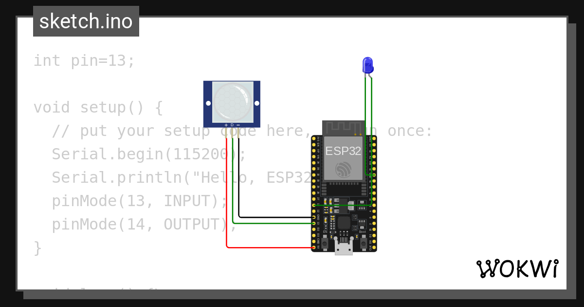 Pir Motion Wokwi Esp32 Stm32 Arduino Simulator 8404