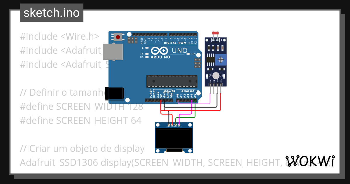 sensor de agua IR - Wokwi ESP32, STM32, Arduino Simulator