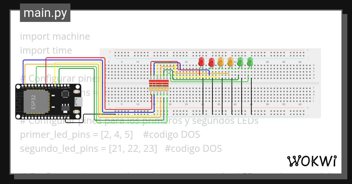 Secuencia LED Copy - Wokwi ESP32, STM32, Arduino Simulator