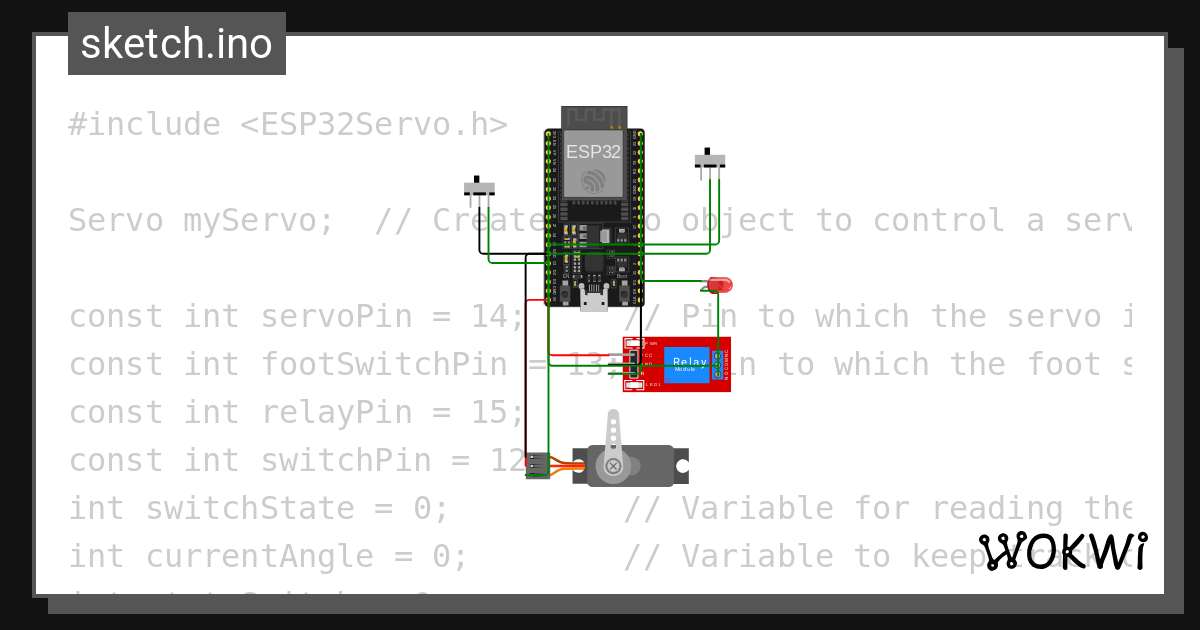 Speedometer Servo Wokwi Esp32 Stm32 Arduino Simulator