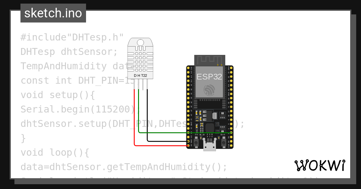D3t1dht Sensor Wokwi Esp32 Stm32 Arduino Simulator