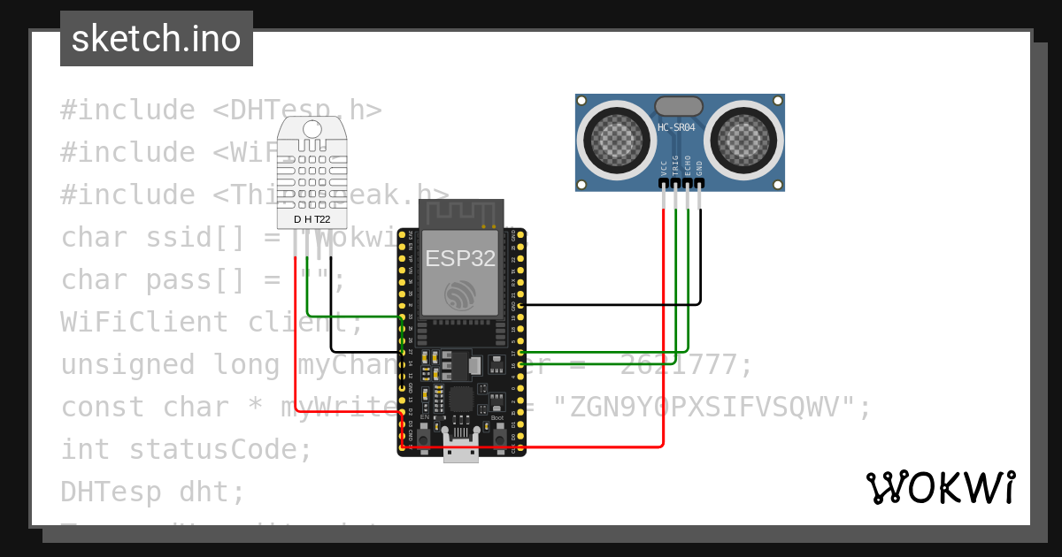 Dht And Ultrasonic Sensor Wokwi Esp32 Stm32 Arduino Simulator 1836