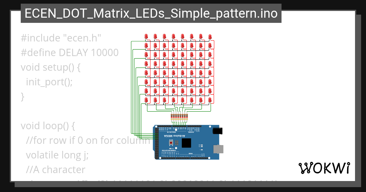 dot matrix 2 Copy (3) - Wokwi ESP32, STM32, Arduino Simulator