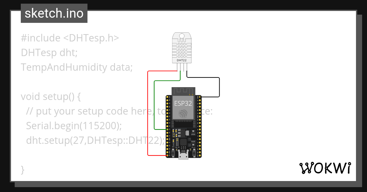 Dhtsensor Project Wokwi Esp32 Stm32 Arduino Simulator 