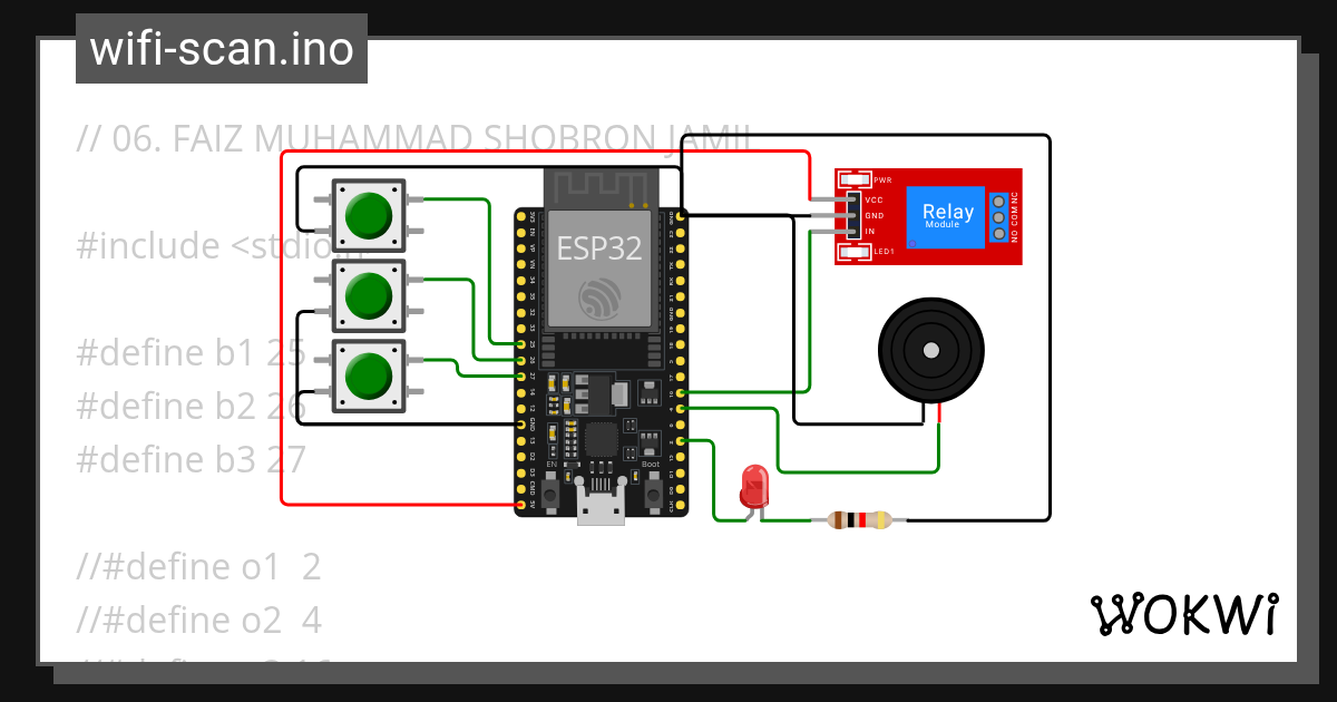 SIMPLE PUSH BUTTON - Wokwi ESP32, STM32, Arduino Simulator
