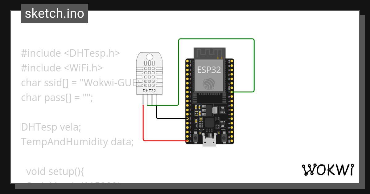 Wifi DHTest.h - Wokwi ESP32, STM32, Arduino Simulator