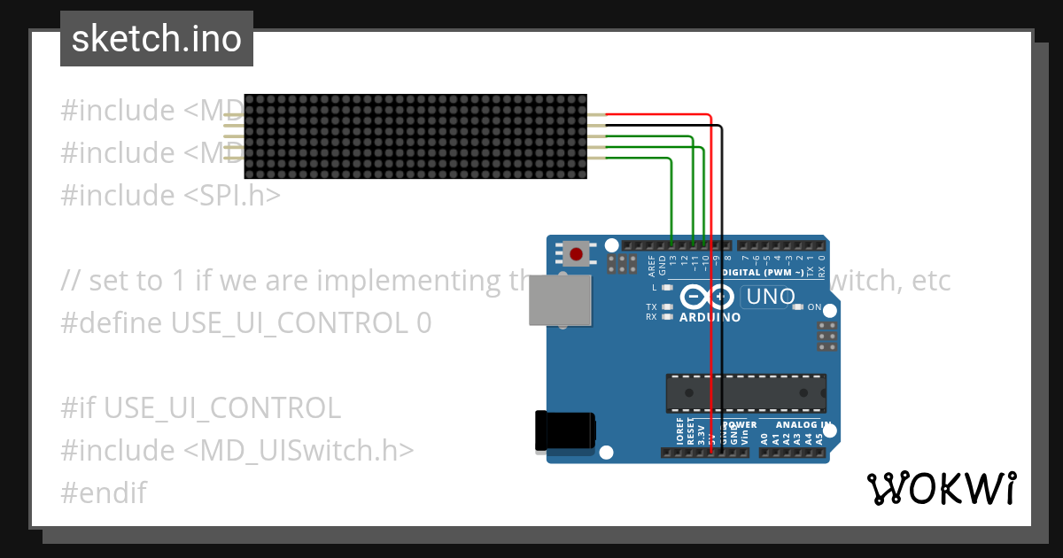 RUNNING LED - Wokwi ESP32, STM32, Arduino Simulator