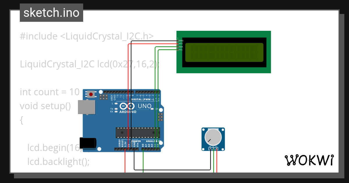 i2c LCD 1 Copy - Wokwi ESP32, STM32, Arduino Simulator