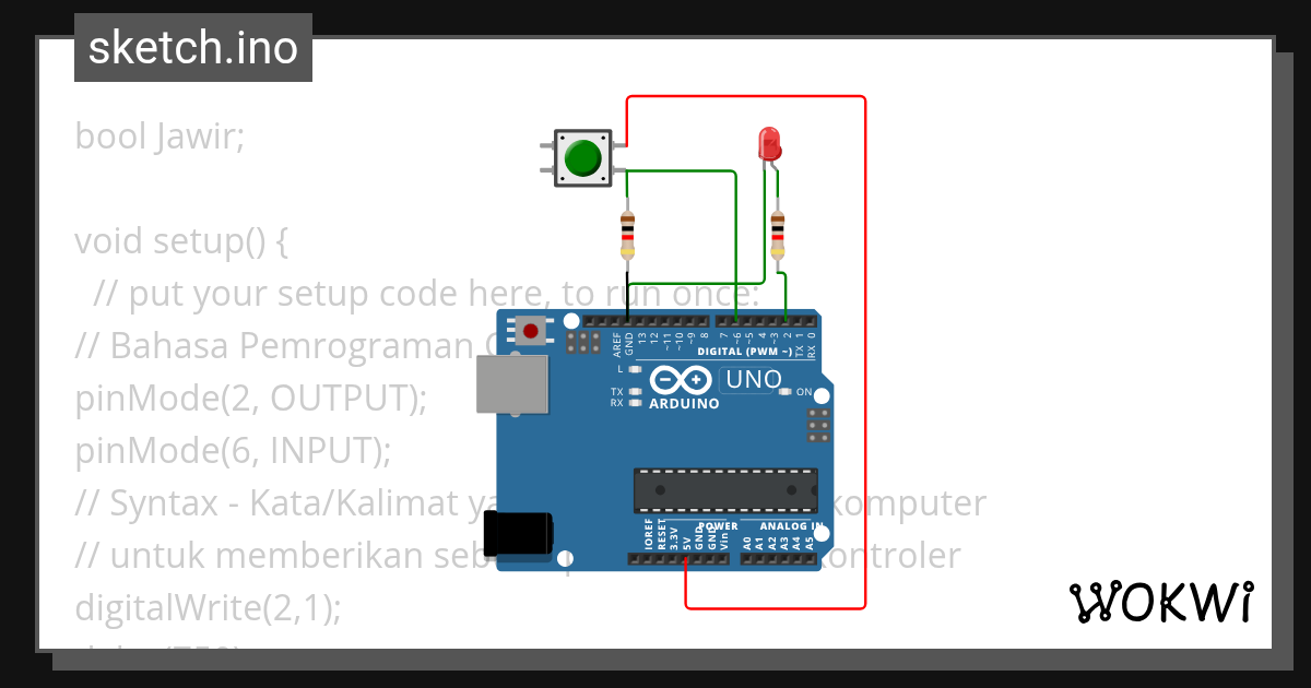 Led and Button Simulation Copy - Wokwi ESP32, STM32, Arduino Simulator